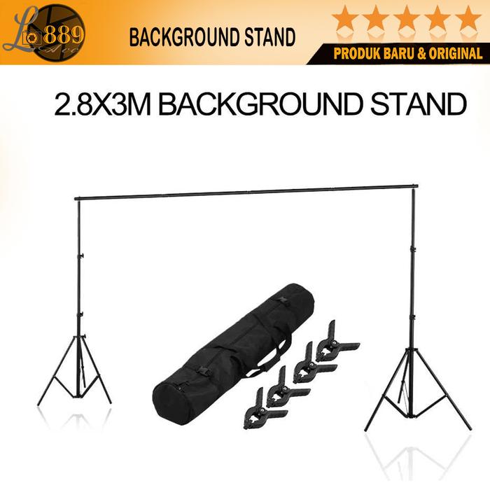 Jual Stand Background 3 meter x 280cm Tripod Tiang backdrop Bracket ...