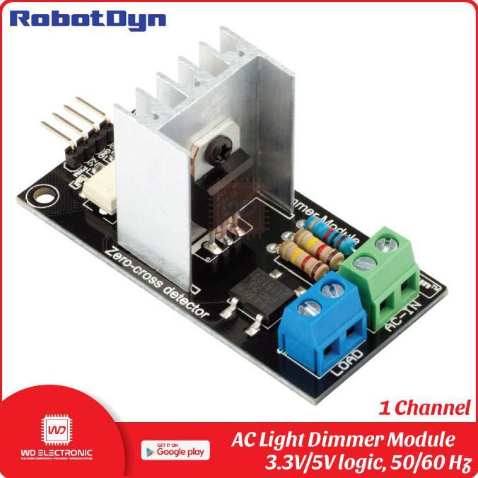 Jual DIMMER AC LIGHT MODULE 1 CHANNEL 3.3V 5V 220V 110V ROBOTDYN AC ...