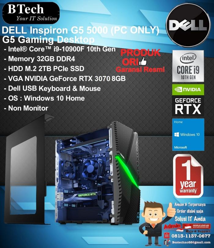 Jual DELL Inspiron G5 5000 Core i9-10900F/32GB/2TB SSD/VGA 8GB/WIN10HSL ...
