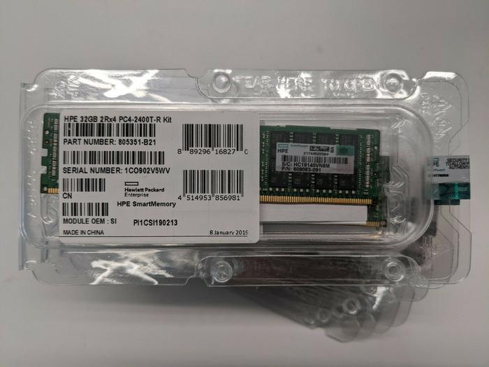 Jual HP 32GB 2Rx4 DDR4-2400 Memory Kit PN 805351-B21 809083-091 819412 ...