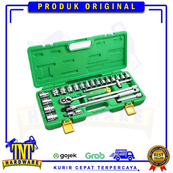 Jual TEKIRO SOCKET SET 24 PCS 6PT/12PT DRIVE 1/2" INCHI 8-32 PLASTIK - Jakarta Barat - TNT ...