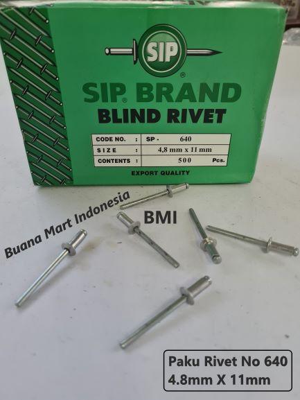 Jual Paku Rivet SIP Brand SP 640 | Blind Rivet | 4,8mm x 11mm - Kota ...
