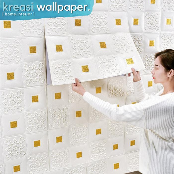 Jual Wallpaper Dinding 3D Bata HItam Sticker Brick Foam Grosir ...
