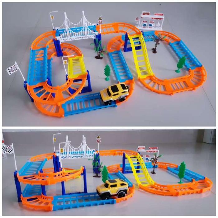Jual MAINAN REL KERETA MOBIL CONTEST 52 PCS JALUR KERETA TRACK ...