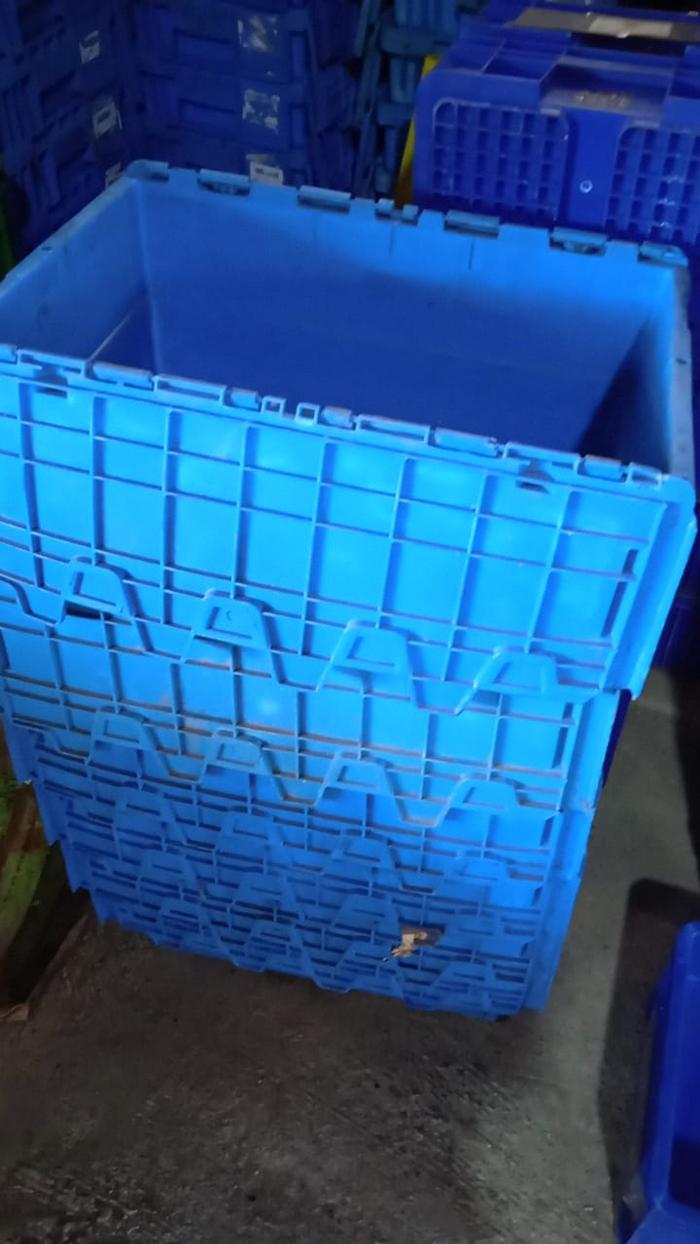 Jual box plastik bekas nestable box biru bekas box bekas Container Biru ...