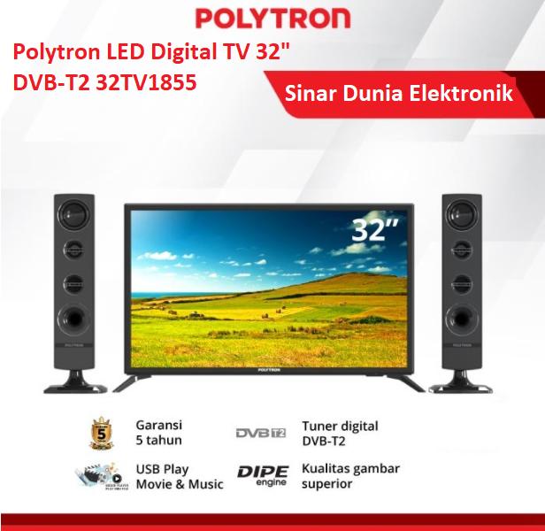 Jual Polytron LED Digital TV 32" DVB-T2 Cinemax 32TV1855 Speaker Tower - Kota Yogyakarta - CV ...