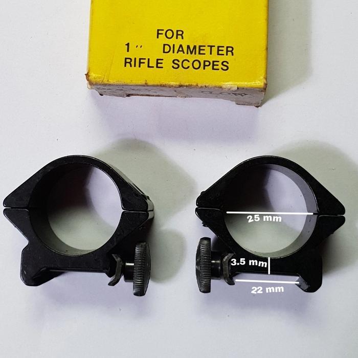 Jual Mounting telescope made in Japan ring 25, rail 22mm mount rifle ...
