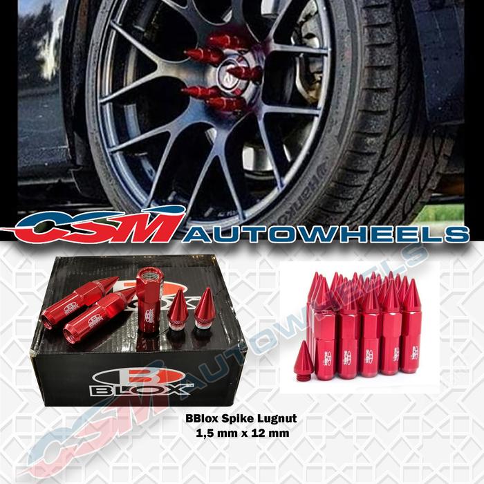 Jual Baut Roda Mobil BBlox Runcing 1,5mmx12mm 20 pcs Merah - Kota ...