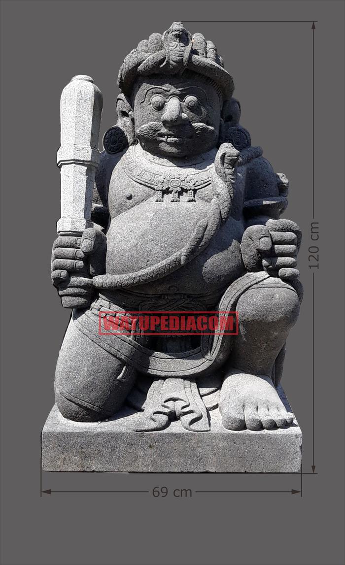 Jual Patung Gupala tinggi 120 cm dengan gada diukir dan dudukan 25 cm ...