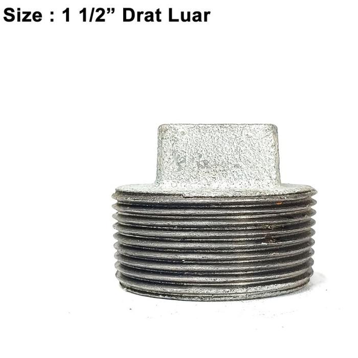 Jual PLUG 1 1/2 INCH / PLUG GALVANIS 1 1/2 INCH / DOP DRAT LUAR 1 1/2 ...