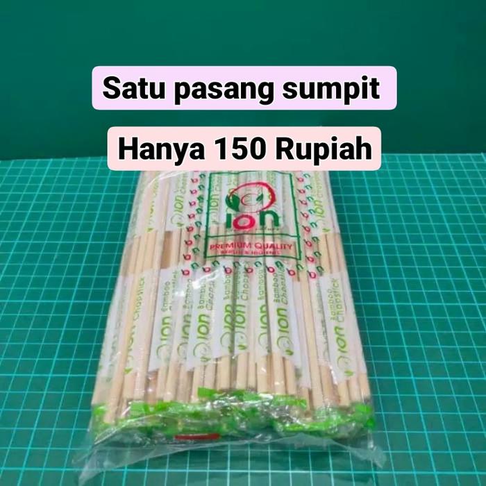 Jual Sumpit Bambu / Sumpit Kayu Super Murah merek ION steril (tanpa ...