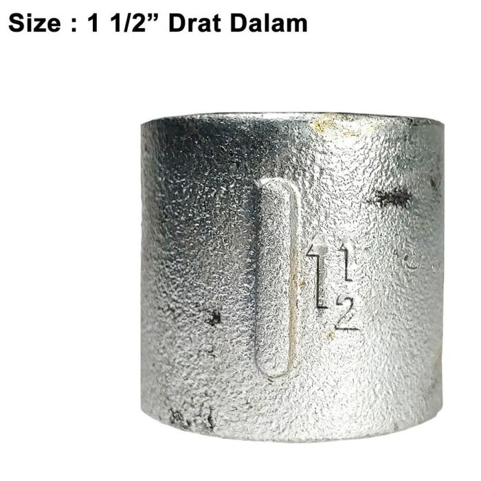 Jual SOK 1 1/2" BESI GALVANIS / SOCK DRAT 1 1/2" INCH BESI / SOKET ...