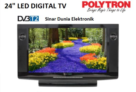 Jual Polytron LED Digital TV 24" DVB-T2 PLD 24V123 Semi Tabung 24 Inch ...