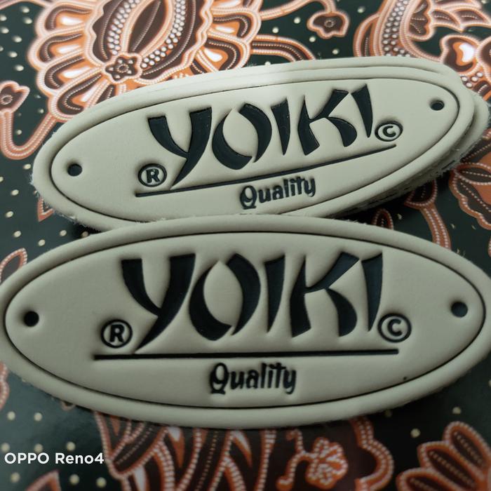 Jual label kulit custom uk: 2.5x6 cm embos+sablon - Kota Surabaya ...