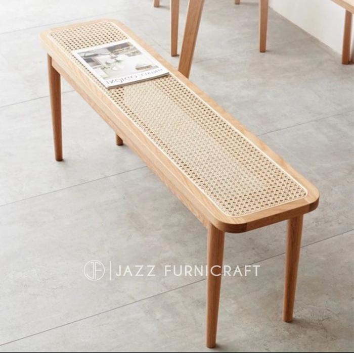 Jual KURSI BENCH BANGKU DEPAN OTTOMAN | KURSI BENCH ROTAN KAYU JATI ...