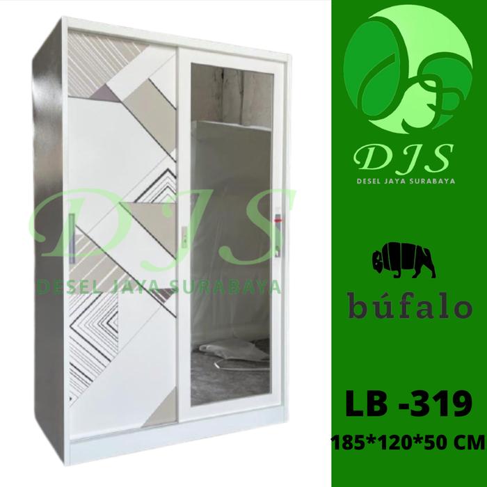 Jual Lemari Baju Besi Sliding LB-319 - Lemari Besi Kaca - Lemari Pakaian - Kota Surabaya - DESEL ...