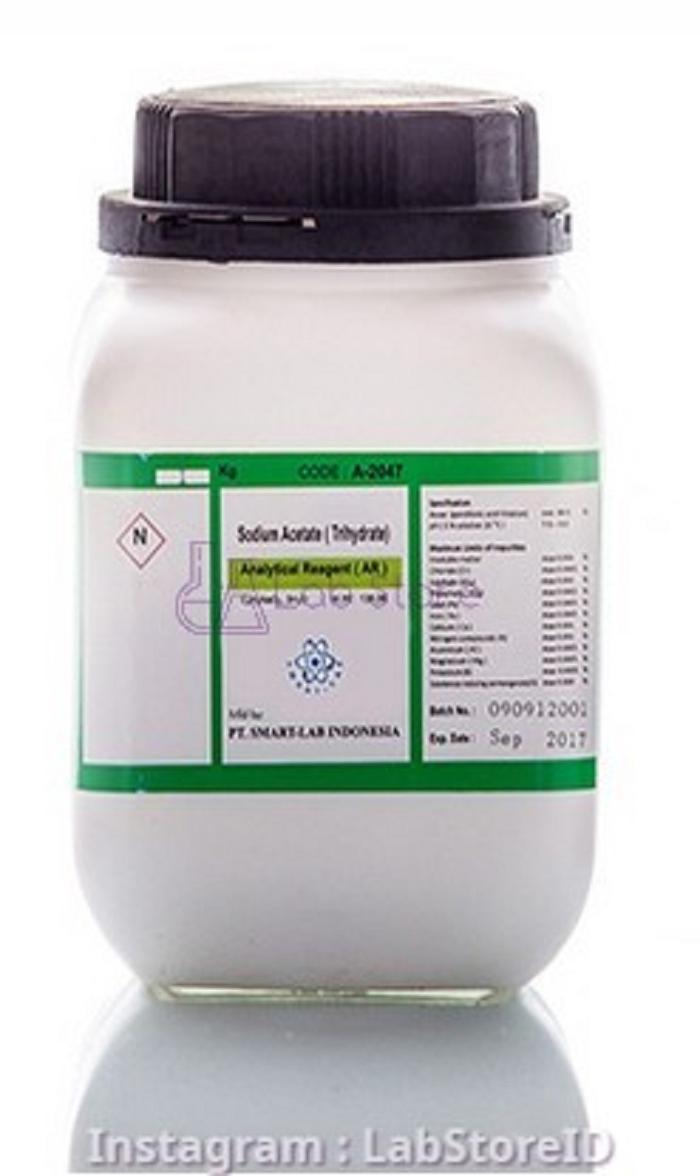 Jual Sodium Acetate Trihydrate Natrium Asetat (AR) 1 kg - Smartlab A ...