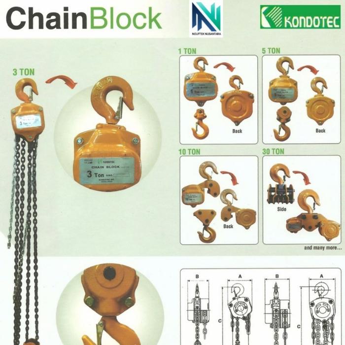 Jual chain Block 5 Ton x 5 Meter Kondotec - Jakarta Barat - Nouftek ...