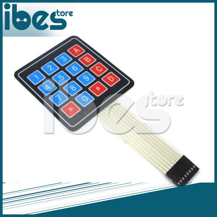 Jual Matrix Keypad Membran 16 Key 4x4 Membrane Arduino Raspberry Pi