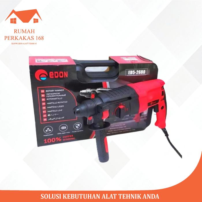 Jual EDON MESIN BOR BETON 3 FUNGSI ED5-2680 EDON / ROTARY HAMMER EDON ...