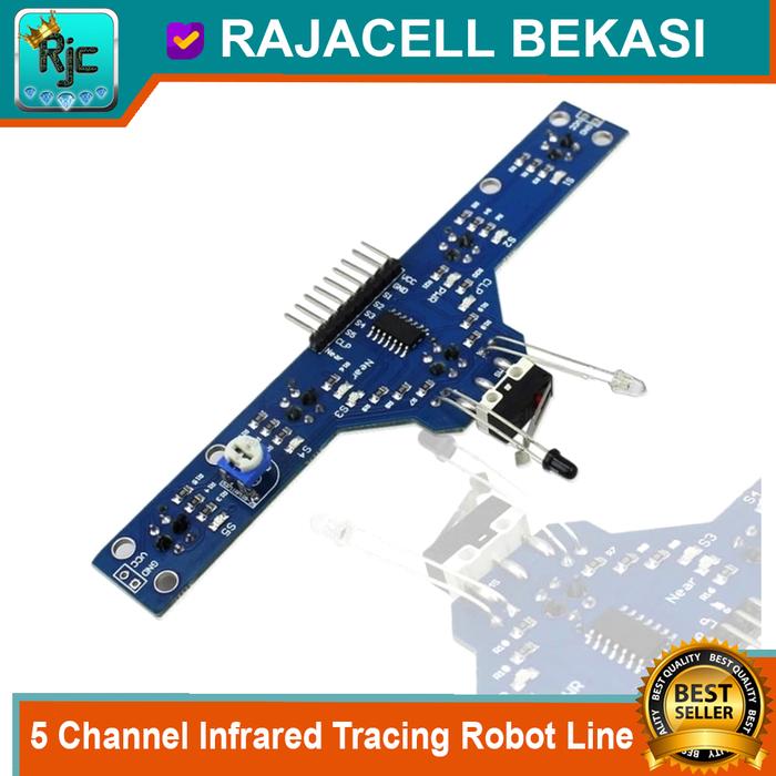 Jual BFD-1000 5 Channel Infrared Tracing Robot Line Follower Avoider ...