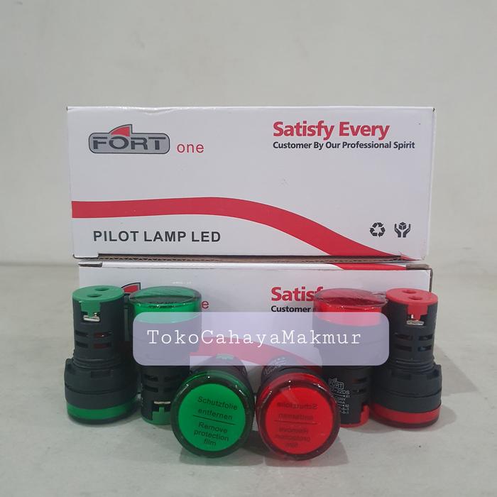 Jual Pilot Lamp LED 22mm AD22-16DS 220V FORT /Lampu Indikator /Lampu ...