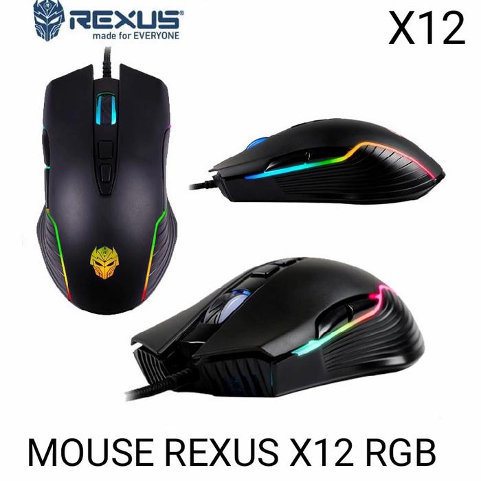 Jual REXUS SIERRA X12 Mouse Gaming RGB Macro Rexus X12 7200 DPI ...