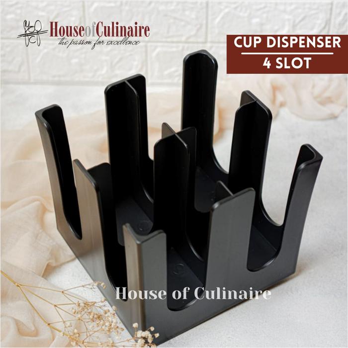 Jual Tempat Gelas Cup Plastik Acrylic Cup Dispenser 4 slot Bar Caddy ...