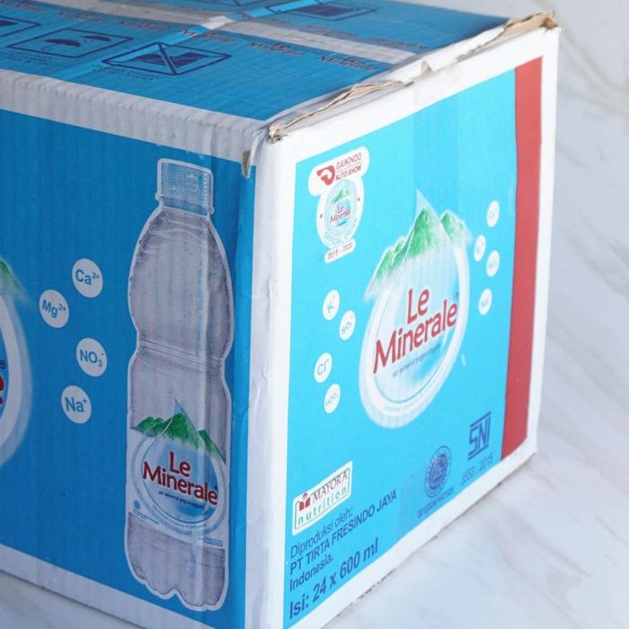 Jual Le Minerale 600ml (1 Dus isi 24Botol) Air Minum Mineral Kemasan ...