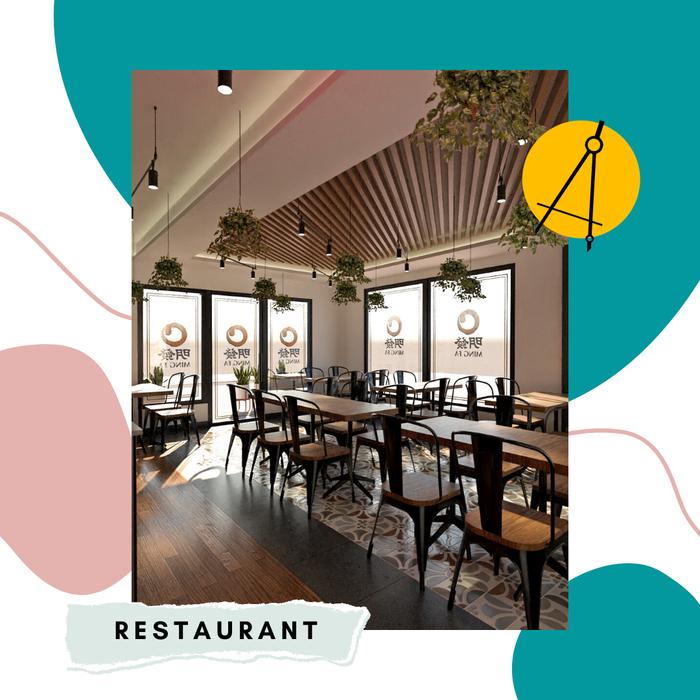 Jual Visualisasi 3D Render Desain Interior Design Kafe dan Restoran ...