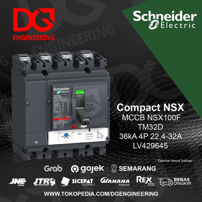 Jual Schneider MCCB NSX100F TM32D 4P 22.4-32 A 36 kA LV429645 - Kota ...