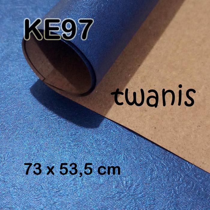Jual 10 LEMBAR KERTAS EMBOS FANCY EKSKLUSIF BIRU TUA BUNGA KODE KE97 ...