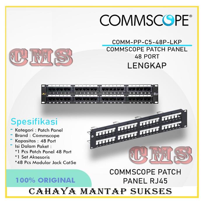 Jual Patch Panel 48 Port Lengkap Modular Jack CAT 6 AMP COMMSCOPE BATAM ...
