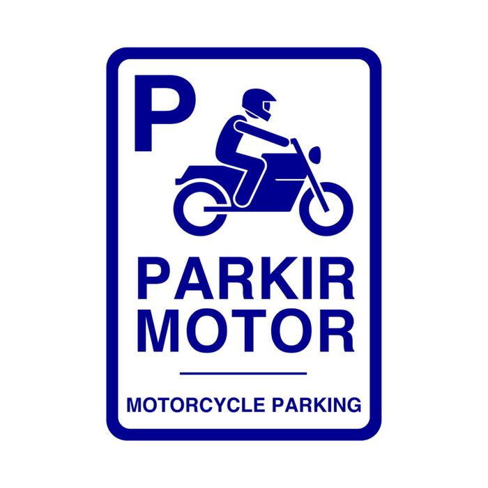 Jual Sign Parkir Motor - Rambu Parkir Motor - Motorcycle Parking 35 x ...