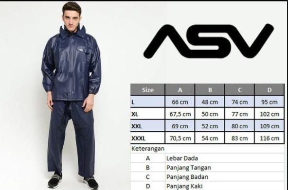 Jual Jas hujan ASV Karet ORI Ink Kyt Asv Axio - ASV L - Kota Bandung ...