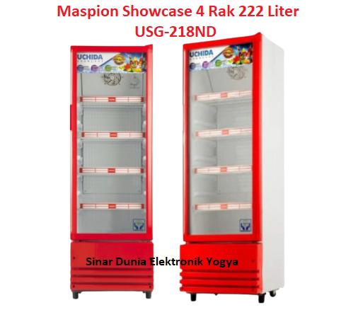 Jual Maspion Showcase Lemari Pendingin 4 Rak 222L USG-218 ND USG218 ...