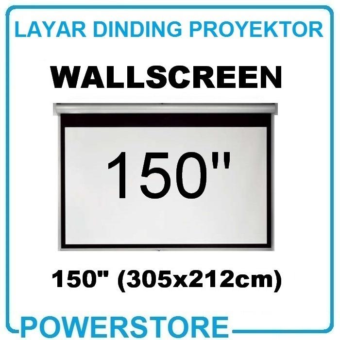 Jual Wallscreen Projector 150 Inch Layar Dinding Proyektor Wall Screen ...