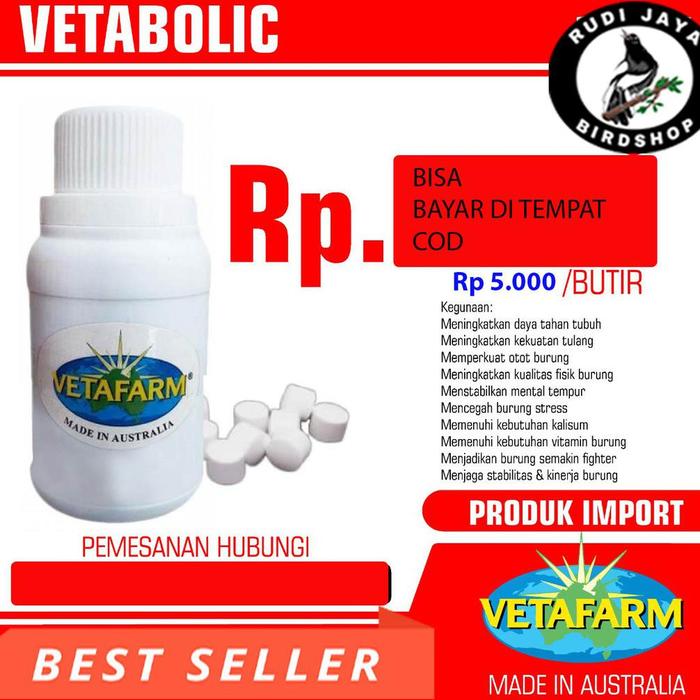 Jual VETABOLIC VETAFARM OBAT VITAMIN BURUNG MERPATI PIGEON DOVE ...