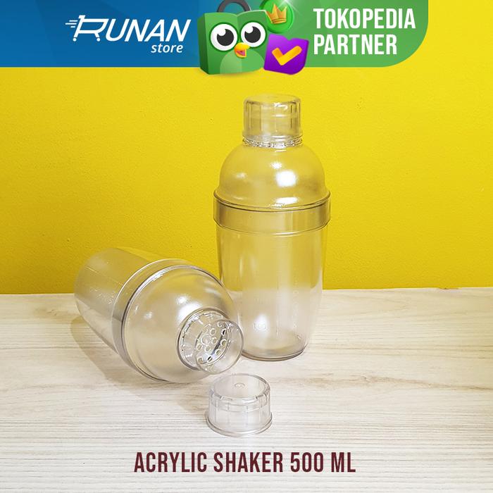 Jual Shaker Plastik 550ml Transparan Acrylic Cocktail Shaker Bartender ...