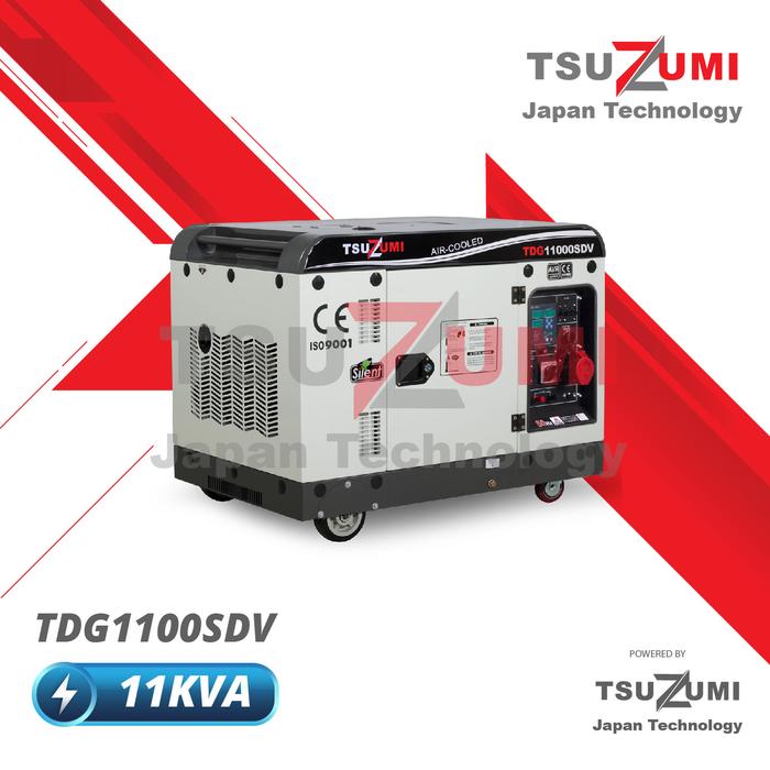 Promo Genset Silent 10 kva 3 phase 1phase Dual Voltage TSUZUMI TDG 11000 SDV Cicil 0% 3x - Kota ...
