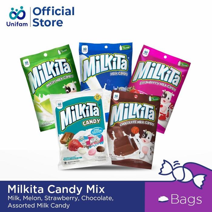 Milkita Neapolitan Mix Strawberry Vanilla Chocolate Milk Chewy Candy ...