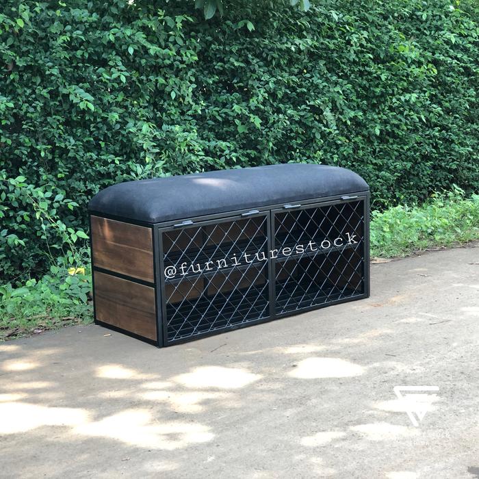 Jual KURSI BENCH MINIMALIS SOFA KURSI BENCH DAN RAK SEPATU 2 FUNGSI ...