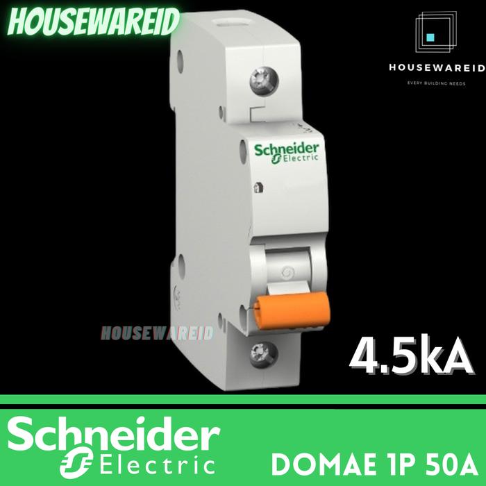 Jual MCB Schneider Domae 1 Phase 50 Ampere Original SNI, 1p 50a 1pole ...