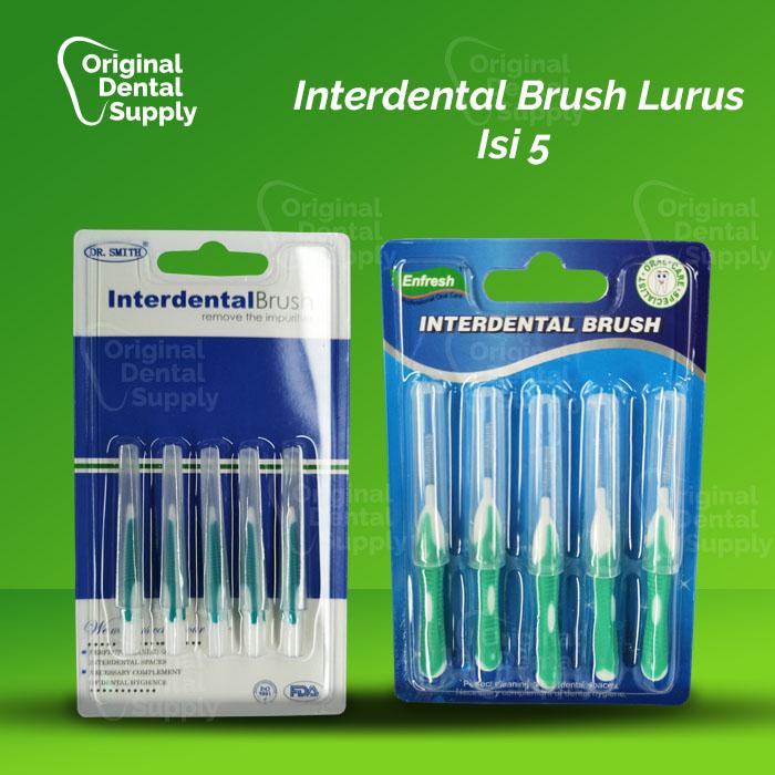 Jual Sikat gigi behel interdental brush lurus isi 5 merek enfresh ...