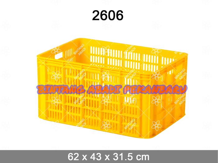 Jual 2606 KERANJANG PLASTIK CONTAINER INDUSTRI RABBIT - Kuning - Kota ...