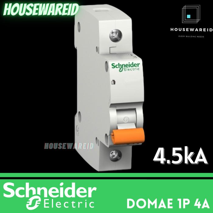 Jual MCB Schneider Domae 1 Phase 4 Ampere Original SNI, 1p 4a 1phase 1pole - Jakarta Pusat ...