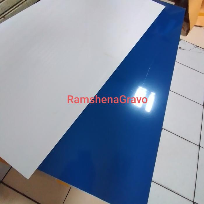 Jual Gravoply/bahan name tag/ grafir/laser/60x120cm tebal 1.5mm - Biru ...