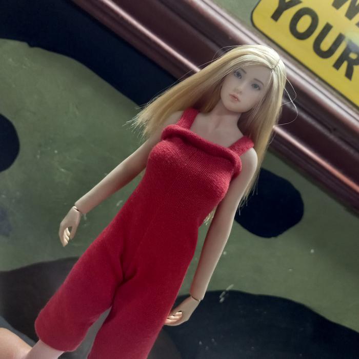 Jual Kitbash 1/6 scale red overral dress for phicen action figure ...