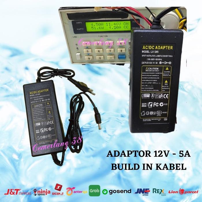 Jual Adaptor 5A 12V ADAPTOR DC 12V 5A POWER SUPPLY 12 VDC 5 A BUILDIN ...