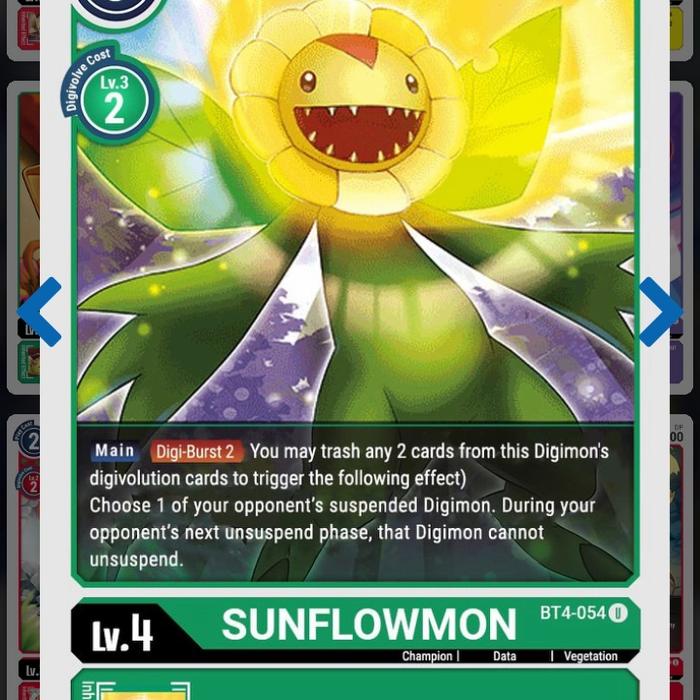 Jual Digimon Card Sunflowmon BT4-054 U - Kota Pontianak - Equator Card ...